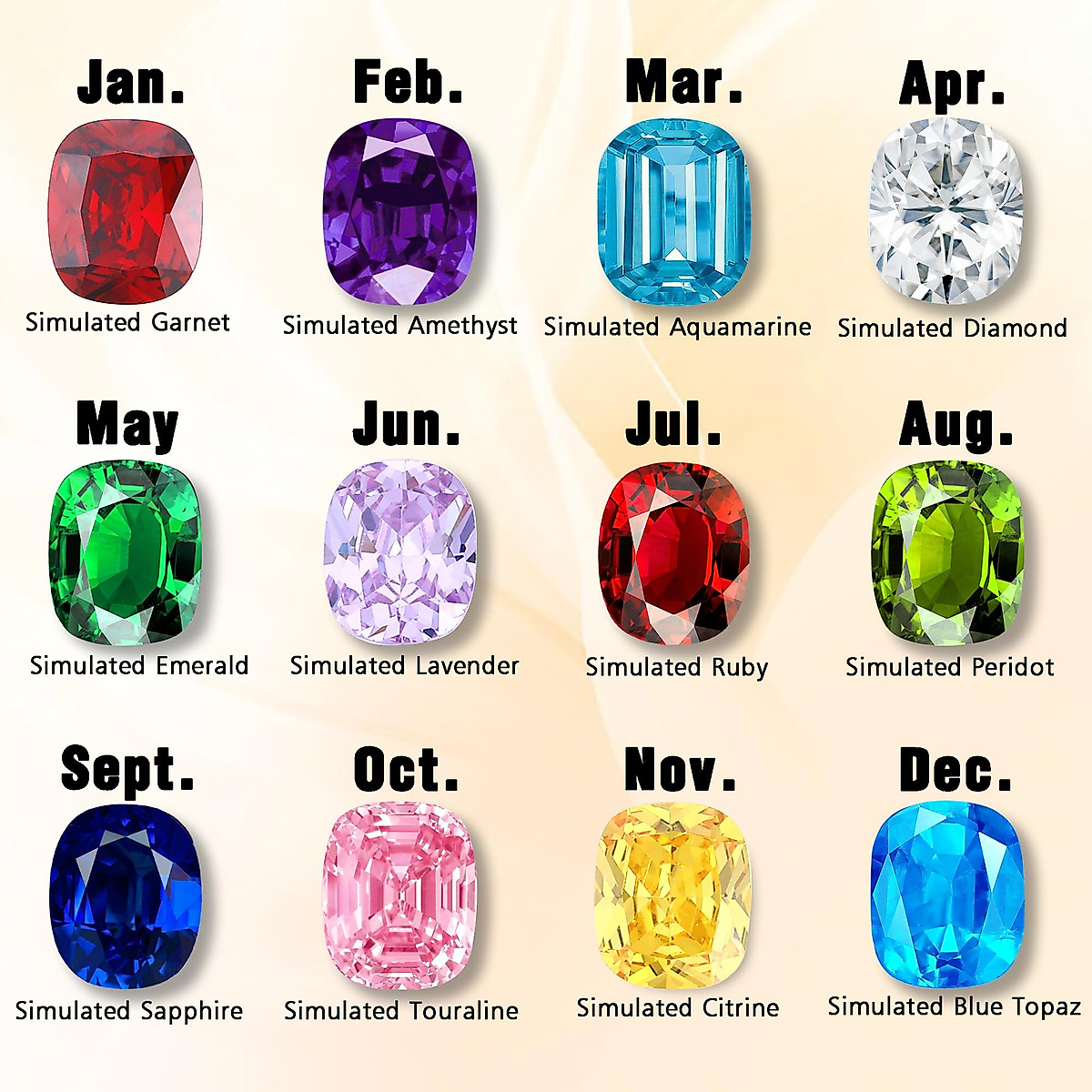 Personalized 10kt White Gold Class Ring with Cubic Zirconia Birthstone Women's Graduation Ring Customizable Women's Class Ring High School & College Sizes 5-15