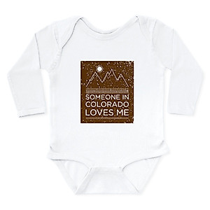 CafePress Someone in Colorado Loves Me Body Suit Unisex Long Sleeve Baby Bodysuit Infant Romper Cloud White