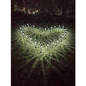 Solar Outdoor Lights 10 Pack, Solar Garden Lights Solar Powered Waterproof Landscape Path Lights Stainless Steel LED Outdoor Lights Solar for Walkway Yard Backyard Lawn Patio Driveway Decorative