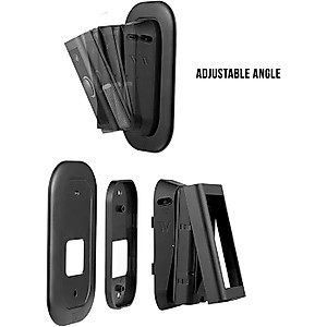Wasserstein 0° to 10° Vertical Adjustable Angle Mount and Wall Plate Compatible with Video Doorbell Wired