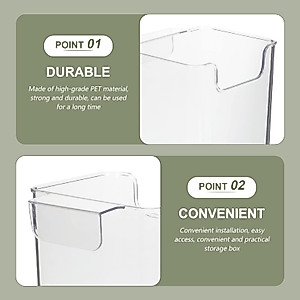 Clear Office Trash Cans Small Waste Bin Cabinet Hanging Trash Can Clear Container Plastic Waste Paper Container for Bathroom Kitchen Office