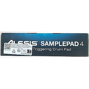 Alesis Sample Pad 4 | Compact Percussion and Sample Triggering Instrument with 4 Velocity Sensitive Pads, 25 Drum Sounds and SD/SDHC Card Slot,Black