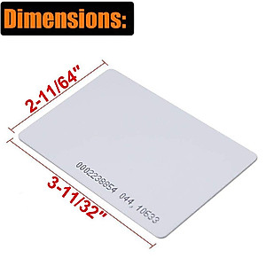 HWMATE Contactless 125Khz EM RFID Proximity ID Smart Entry Access Card for Access Control Time Attendance (100 Pack)