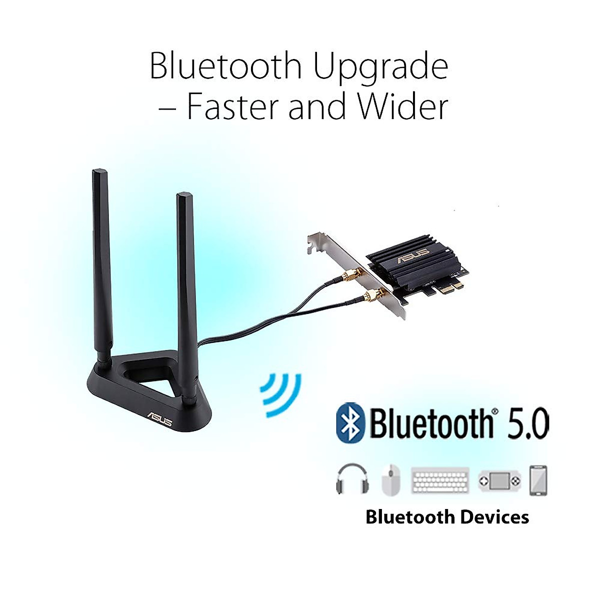 Asus AX3000 (Pce-AX58BT) Next-Gen WiFi 6 Dual Band PCIe Wireless Adapter with Bluetooth 5.0 - Ofdma, 2x2 MU-Mimo and Wpa3 Security,Black