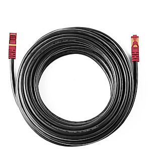 Ethernet Cable, ShineKee 30 Feet 26AWG Heavy-Duty Cat7 Networking Cord Patch Cable RJ45 10 Gigabit 600Mhz LAN Wire Cable STP for Modem, Router, PC, Mac, Laptop, PS2, PS3, PS4, Xbox, and Xbox 360