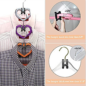 50PCS Hanger Connector Hooks, BIGOU Clothes Hanger Organizer Mini Space Saver Hangers Clothes Hanger Extender Cascading Connection Hooks for Wooden/Velvet/Metal/Plastic Hangers (Black)