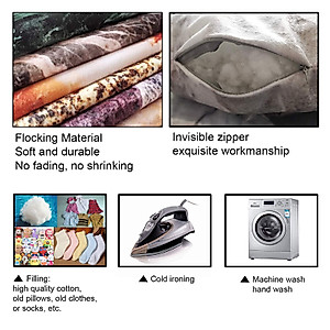 Qupace 10 Pieces Set 15x15in Large Rock Pillows Cover for Kids Gaming Room Decoration Pillows Case for Bedroom Nursery Cushion Cover Christmas Tree Decoration Pillows Covers