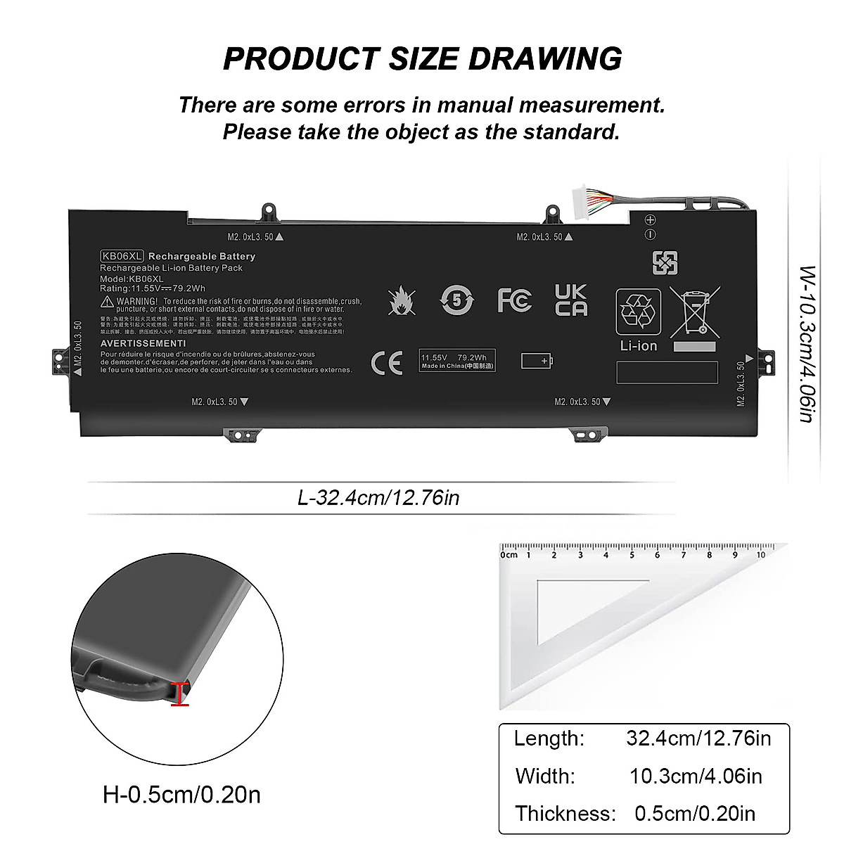 KB06XL KBO6XL Laptop Battery for HP Spectre X360 15 15-Bl012DX 15-BL112DX 15-BL062NR 15-BL075NR 15-BL0XX 15-BL1XX 15-BL002XX 15T-BL000 15T-BL100, HSTNN-DB7R TPN-Q179 902499-856 902499-855 902401-2C1