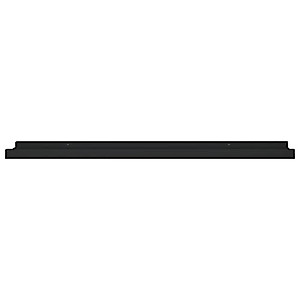 Natulvd Wall Shelves with Ledge, 31.5 Inch Floating Picture Ledge Shelf Set of 2, Narrow Wall Mounted Shelf for Decor and Display, for Bedroom, Living Room, Bathroom, Black