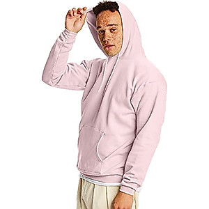 Hanes mens Pullover Ecosmart Hooded Sweatshirt Hoody, Pale Pink, Large US