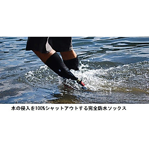 Hanz Lightweight Waterproof Socks: Crew-length, Black S