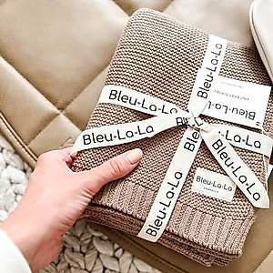 Blue La La Organic Baby Receiving Blanket - 100% Luxury Organic Cotton Unisex Gender Neutral Knit Swaddle Soft Warm Cozy Cuddle Crib Blanket for Newborns Infants & Toddlers (0-2Yrs - Ash Grey)