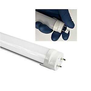 Fulight Not-a-Plug-and-Play (Type B) T8 LED Tube Light - 2FT 24-Inch 10W (18W Equivalent), Cool White 4000K, F17T8, F18T8, F20T10, F20T12/CW, Double-End Powered, Milky Cover - 85-265VAC
