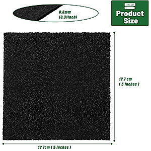 10 Pack Square Compost Bin Filters Spare Activated Carbon Filter Sheets for Indoor Kitchen Compost Bucket Countertop and Recycle Bin (5 Inches)