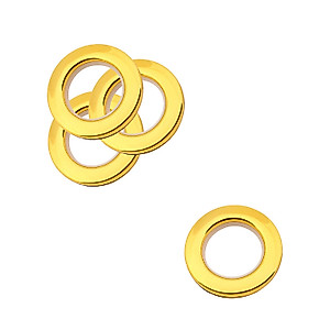 Trimming Shop Curtain Eyelets Plastic Round Grommet Rings Clips for Window, Door, Room Curtains & Drapes, DIY Drapery Supplies, Backdrop Attachment (Gold, 10pcs)