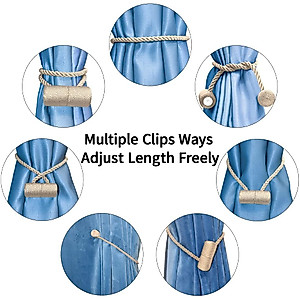 2 Pack Magnetic Curtain Tiebacks Holdbacks Upgraded Stronger Magnet 16 Inch Outdoor Elegant Decorative Clips Tiebacks for Drapes for Home Office Window Treatment (Olive)