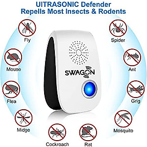 Swagon 2024 Upgraded Ultrasonic Pest Repeller, Pest Repellent 8 Pack, Pest Control Electronic Plug for Insects, Mice & Spider, Mosquito Repellent Indoor for Home, Office, Warehouse, Hotel, Garage