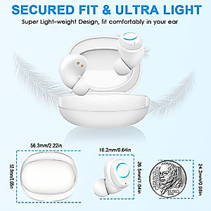 Motast Wireless Earbuds, Bluetooth 5.1 Headphones Mini Bluetooth Earbuds with HD Mic, Wireless Earphones in Ear with USB C Charging Case, IP7 Waterproof, Deep Bass, 30H Playtime Headset for Sports