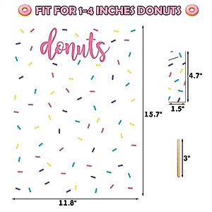 Huray Rayho Sprinkles Donut Wall Party Decoration Doughnut Food Buffet Display Stand Dessert Table Pegboard Treats Holder Centerpieces Ideas Reusable Rainbow Colorful Dashes Board Set of 1