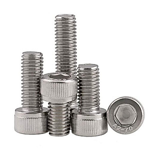 M8x12mm 2Pcs Socket Cap Screws Hex Head Allen Bolts DIN912 304 Stainless Steel (M8x12mm, 2Pcs)