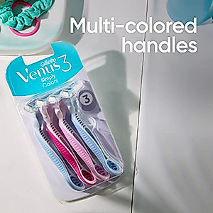 Gillette Venus Simply3 Women's Disposable Razors, 4 Count (Pack of 1)