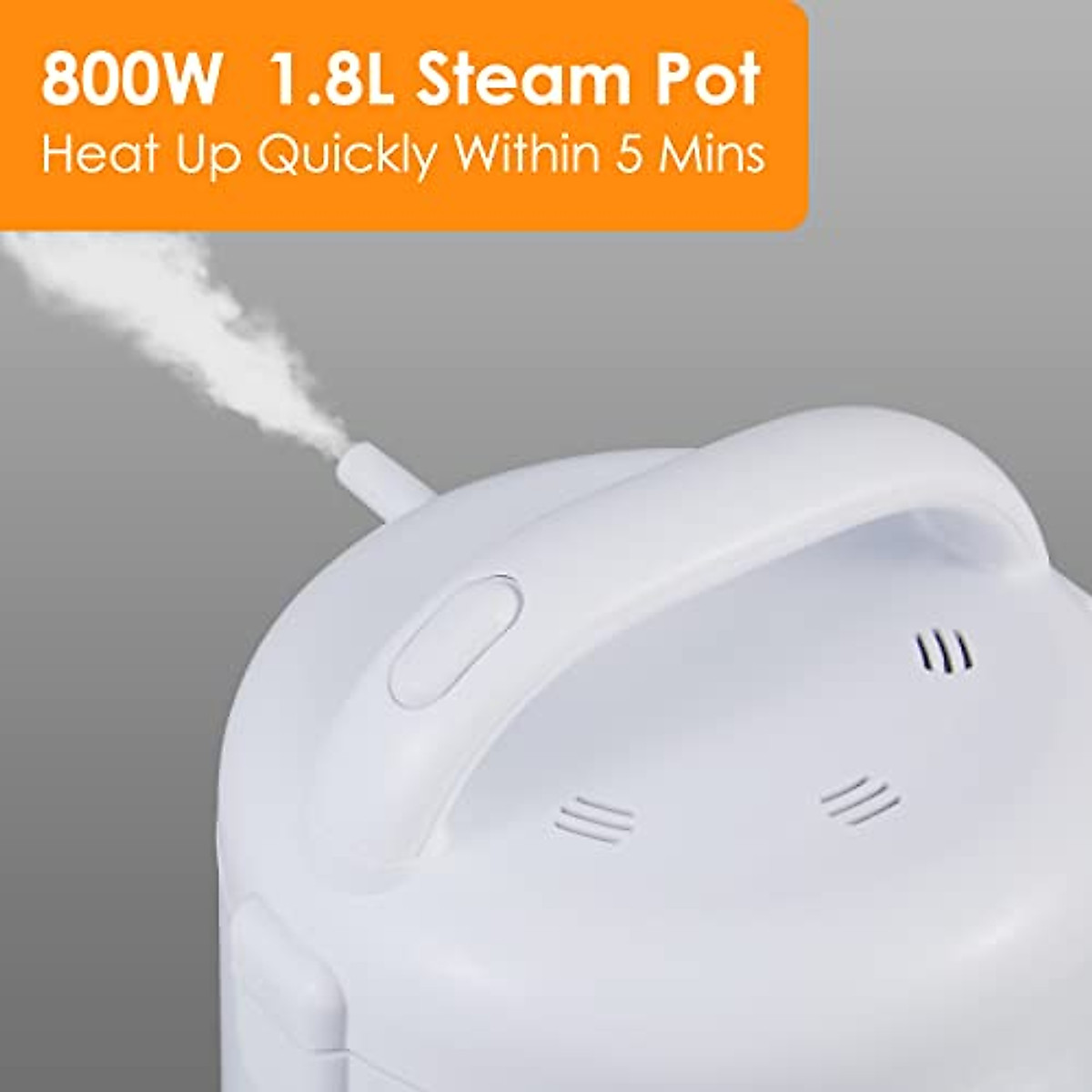 Smartmak Portable Steam Sauna Kit, Personal Full Body at Home Spa Tent with 1.8L 900 Watt Steam Generator, Single Person Sauna Steamer, Timer for Detox Relaxation (L 33.5”x W 33.5”x H 41.4”, Grey)