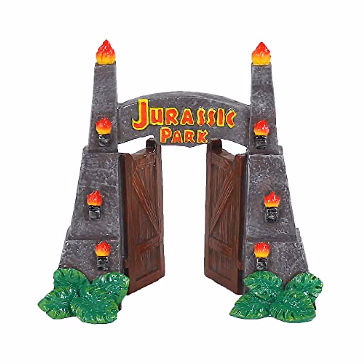 Penn-Plax Jurassic Park Officially Licensed Aquarium Decoration – Park Gate – Safe for Freshwater and Saltwater Fish Tanks – Small