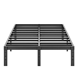 COMASACH Full Size Bed Frame 16 Inch Tall Heavy Duty Metal Platform Bed Frame, Sturdy Steel Frame,Support up to 3500lbs,No Box Spring Needed,Noise-Free,Easy Assembly