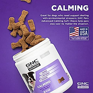 GNC for Pets Advanced Bundle of Nerves Dog Supplements - Dog Chew, Dog Calming Supplements, Digestion Supplements for Dogs - 90 Count Soft Chew Dog Supplements for Calming and Digestive Support