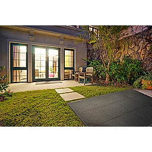 Fast-Drying Floor Decking for Kennel, Garden, Garage, Outdoor Patio, Balcony, Pool and Bathroom, Easy to Cut, 12''x12'' Heavy-Duty Interlocking Decking Tiles, Maximum Bearing Capacity up to 6613 LBs