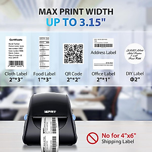 iDPRT Shipping Label Printer, 4×6 Thermal Label Printer for Shipping Packages, Desktop Label Maker w/HD & High-Speed Printing, Compatible with UPS, USPS, Shopify, Amazon, Ebay