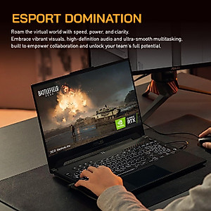 Asus 2022 TUF Dash 15.6' 144Hz Gaming Laptop, Intel 12th Core i7-12650H, 32GB DDR5 RAM, 2TB PCIe SSD, NVIDIA GeForce RTX 3070 Graphics 8GB, Backlit Keyboard, Win 11 Pro, Black, USB Card, | (ASUS TUF)