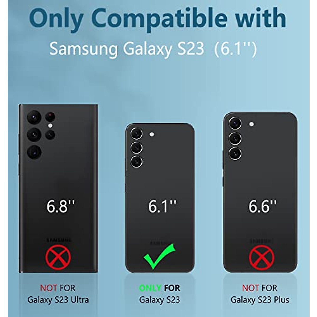 FNTCASE for Samsung Galaxy S23 Case: Heavy Duty Rugged Shockproof Protective Cover with Belt-Clip Holster & Kickstand | Military Grade Protection Durable Phone Case for Galaxy S23 6.1 inch (Black)