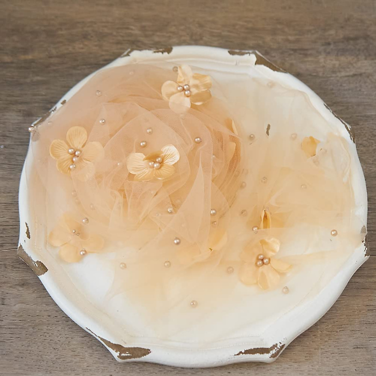 Zeroest Newborn Photo Props Photography Wrap for Babies Lace-Tulle Wraps Blanket Baby Boy Girl Photo Shoot Outfits (Beige)