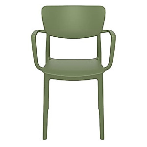 Siesta Lisa Outdoor Set of 2 Dining Arm Chair Olive Green ISP126-OLG