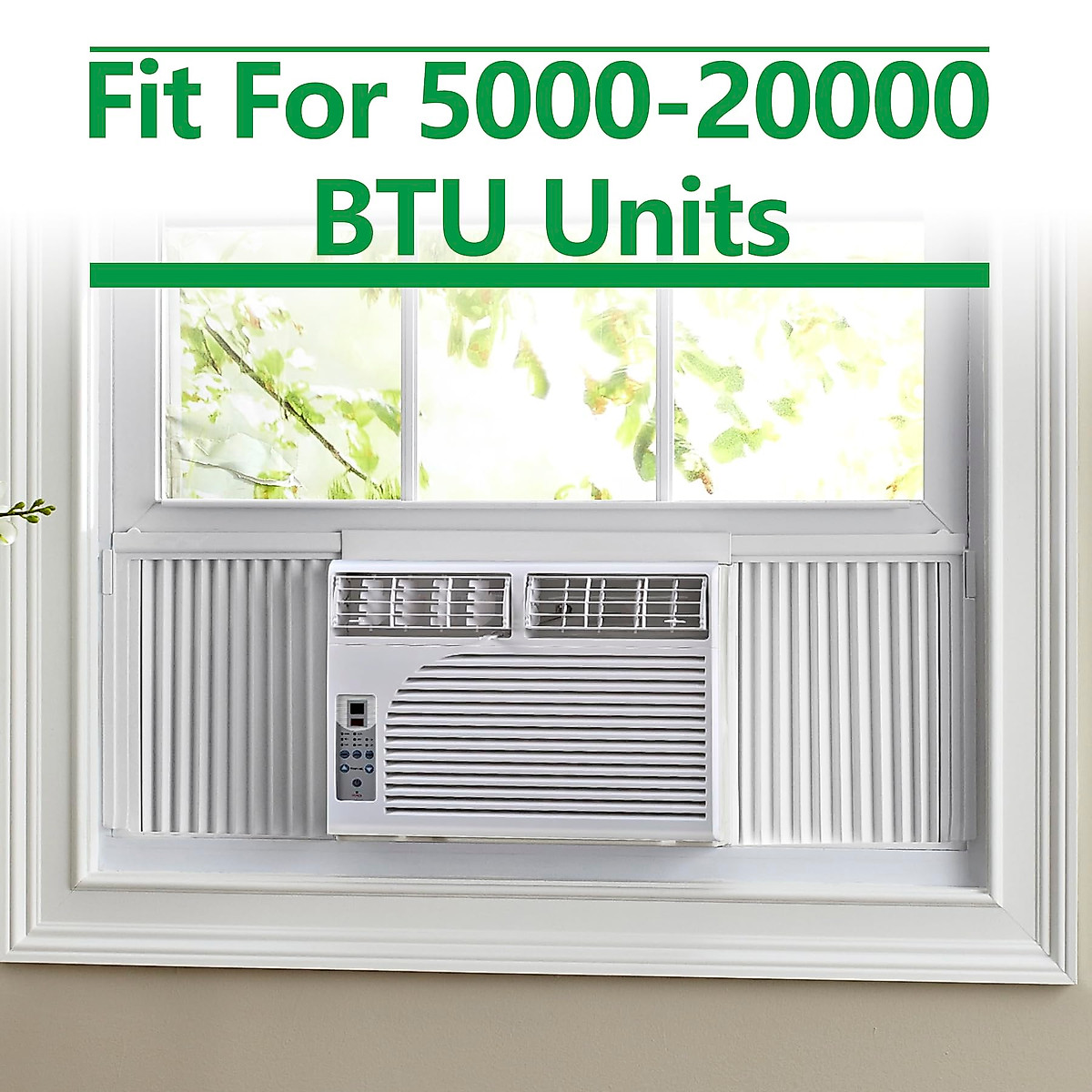 Forestchill Window Air Conditioner Side Panel with Double Layers, Upgraded Insulation AC Side Panels for Window AC Unit, Fits Up to 17" H x 10" W, Pack of 2, White