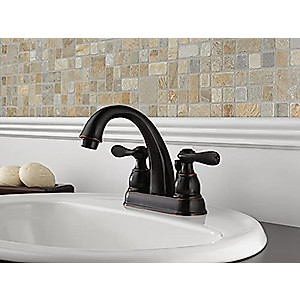 Delta Faucet Windemere Centerset Bathroom Faucet Oil Rubbed Bronze, Bathroom Sink Faucet, Metal Drain Assembly, Oil Rubbed Bronze B2596LF-OB