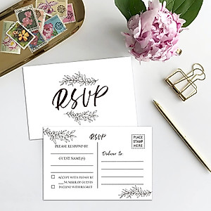EKSPLODI 50 RSVP Cards, RSVP Postcards, Response Card, Blank RSVP Reply, RSVP for Wedding, Rehearsal Dinner, Baby Shower, Bridal Shower, Birthday, Engagement, Bachelorette Party Invitations.