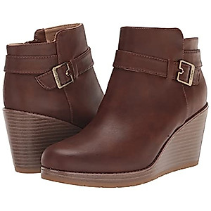 Dr. Scholl's Shoes Women's One Up Booties Ankle Boot, Copper Brown Synthetic, 8.5