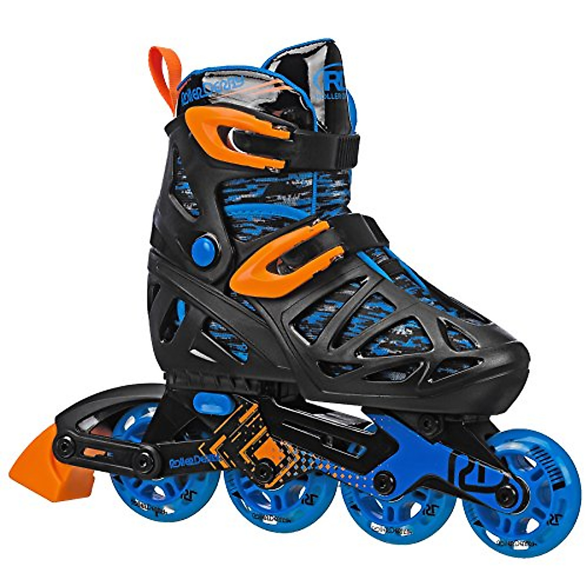 Roller Derby Tracer Boy’s Adjustable Inline Skates with Protective Gear, Adjustable Sizing, Tri-Pack Protective Gear Included