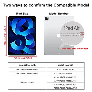 SPARIN 2 Pack Screen Protector Compatible with iPad Air 5/4 Generation 10.9 inch(2022/2020), iPad Pro 11 inch(2022/2021/2020/2018), Tempered Glass for iPad Air 5th/ Air 4th Case Compatible