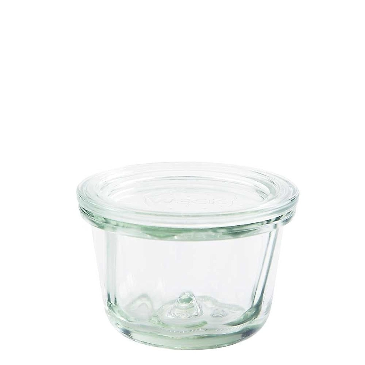 WECK 6 Set Mold Jar 561, Glass Jars, Reusable Baking Jars, 5.5oz Cake Jar. Durable and Reusable Transparent Glass Containers with Strawberry Design.
