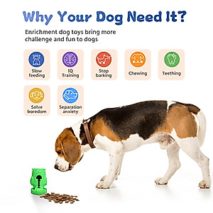 LEE BONBON Owl Interactive Dog Toy - Cute Rubber Enrichment Toys with Food Dispense for Medium and Large Breeds - Indestructible Pet Chew Plaything for Training, Boredom, Fun Playing, Tooth Care