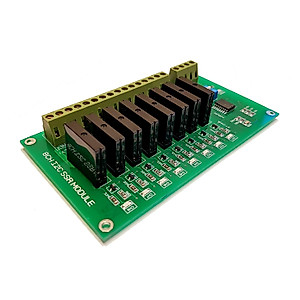 8 Channel I2C Interface Bus Solid State Relay Module for Arduino Raspberry PI and All Mic, AC Voltage Frequency Range 50…60Hz, AC Controlling Voltage Range 100…240VAC Long Life Quite Relay