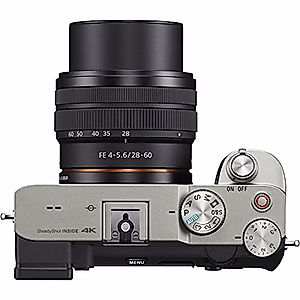 Sony Alpha a7C Mirrorless Digital Camera with 28-60mm Lens (Silver) Bundle, Starter Kit + Accessories (128Gb Memory Card, Cleaning Kit, Gadget Bag)