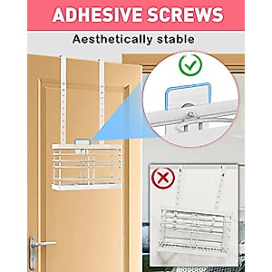 Hair Dryer Holder, REFLYING White Hair Dryer Organizer Wall Mounted, 8 Adjustable Height, Over Door Cabinet Hair Dryer Stand Holder Hands Free, Hair Dryer Holder Stand, Hair Straighteners,3 Sections