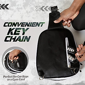 RED supplies Black Convertible Gym Bag With Cross Body Bag for man and women with multiple pockets