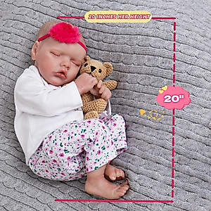 Aori Reborn Baby Dolls - Lifelike Newborn Baby Dolls, Full Body Vinyl Realistic Baby Doll Come with Feeding Toy Accessories and Gift Box Set