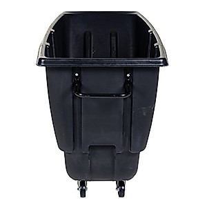 Vestil TDT-50-LD-BLACK Plastic Light Duty Tilt Truck 1/2 Cubic Yard 450 Lb. Capacity Black