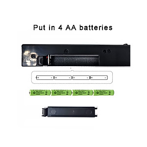 Tuboopy Wii Sensor Bar Wireless, Wiiu Infrared Ray Motion Sensor Bar for Wii/Wii U Console/PC (Black)